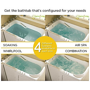 American Standard 3260.219.SRL Acrylic Soaking 32"x60" Right Side Door Walk-In Bathtub in Linen