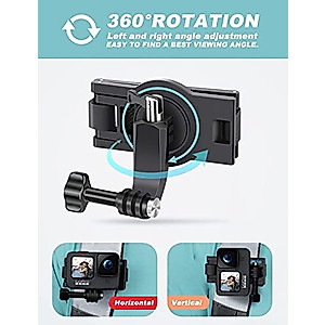 Professional GoPro Mount for Backpack Strap,Adjustable Camera Shoulder Mount Compatible with GoPro Hero 9 8 7 6 5 4 Black, Session, Insta 360 One R, DJI Osmo Action and Most Action Camera