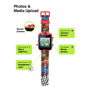 PlayZoom 2 Kids Smartwatch & Headphones - Video Camera Selfies STEM Learning Educational Fun Games, MP3 Music Player Audio Books Touch Screen Sports Digital Watch Gift for Kids Toddlers Boys Girls