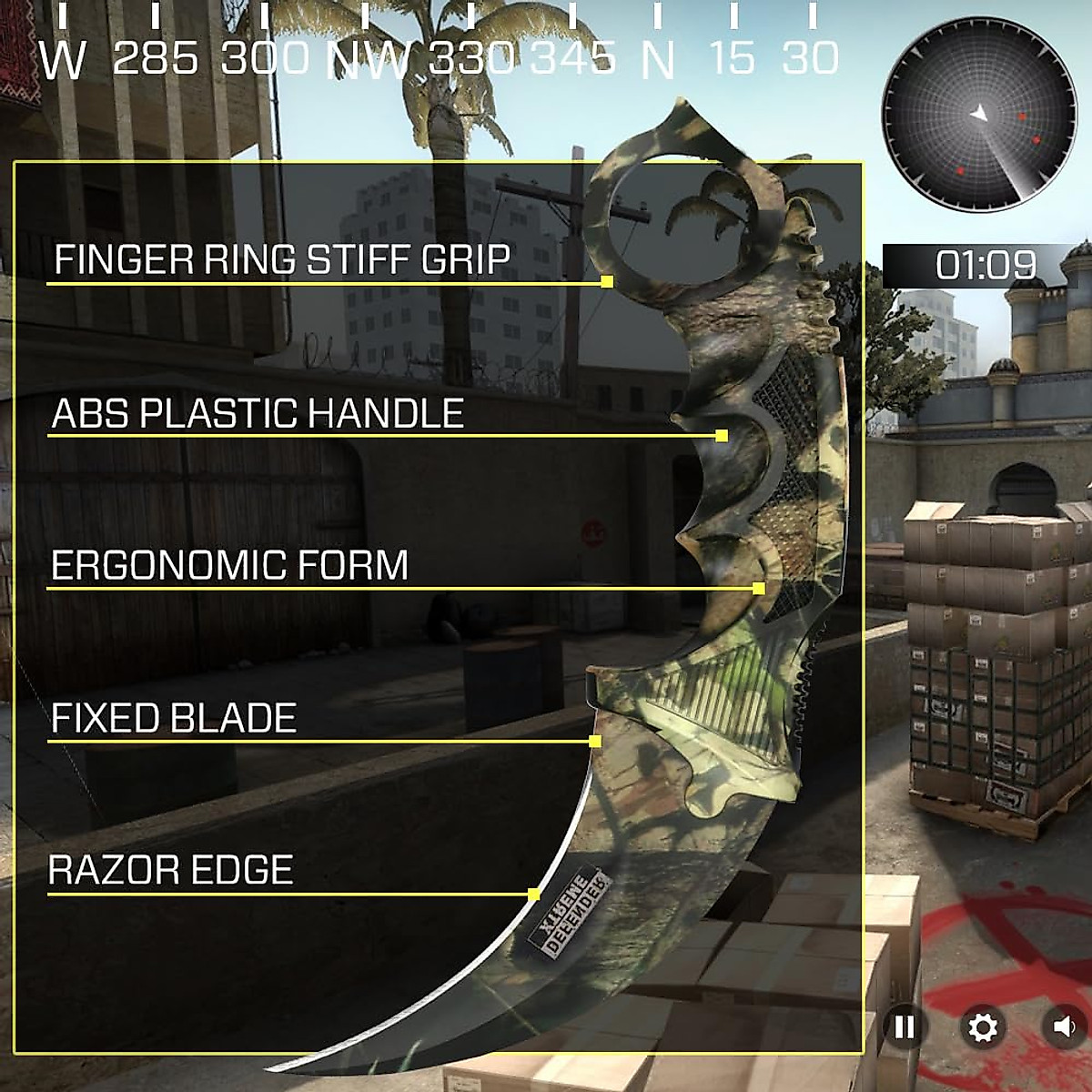 Karambit Knife - Fixed Blade Knife - Karambit Knives - CSGO Raptor Claw Knives - Best Combat Carambit for Hunting Camping Hiking EDC for Men Women Comes with Sheath - Fathers Day Dad Gift 16853