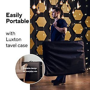 Luxton Home Memory Foam Massage Table Portable Foldable Massage Bed Adjustable Height, 72 inches Long, 27 Inches Wide, Home Salon Spa Bed with Carrying Case, Easy Set Up