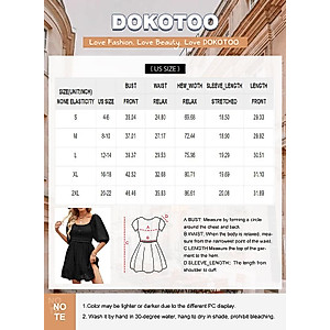 Dokotoo Women's Square Neck Off The Shoulder Dresses Lantern Sleeve Tie Backless Sexy Dresses Ruffle A-Line Casual Dress Shirred Elastic Waist Pink Dress for Women Medium