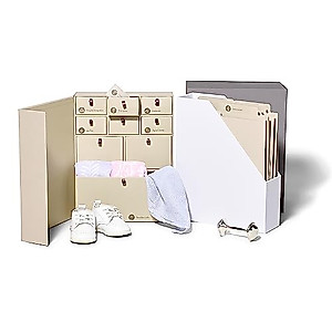 Savor | Deluxe Baby Keepsake Box | Fabric Bound Acid-Free Newborn Keepsake and Memory Organizer with Labels for Pregnancy, Mother’s Day, Baby Shower, New Baby and Maternity Gifting