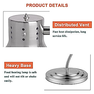 YMJOINMX Food Heat Lamp Commercial Food Warmer Lamp Food Service Restaurant Retractable Heat Lamp Heating Lamp for Food Warming Restaurant Buffet Home Use Warmer