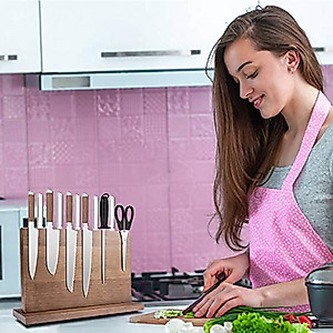 Magnetic Knife Storage Holder for Kitchen, Magnetic Knife Block Holder Stand Rack, Knife Organizer Shelf Rack with Strong Enhanced Magnets Multifunctional, Cutlery Knives Display Stand shelf