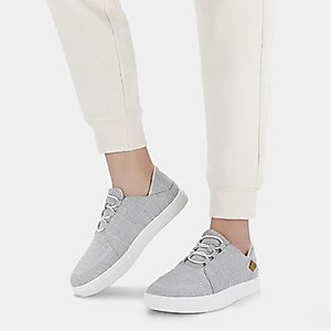 STQ Casual Shoes for Women Slip On Loafers Shoes Low Top Canvas Sneakers Light Grey 8.5