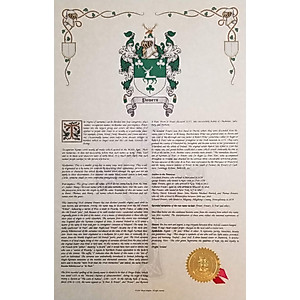 Mr Sweets Lapper Coat of Arms, Crest & History 11x17 Print - Name Meaning, Genealogy, Family Tree Aid, Ancestry, Ancestors, Namesakes - Surname Origin: English England