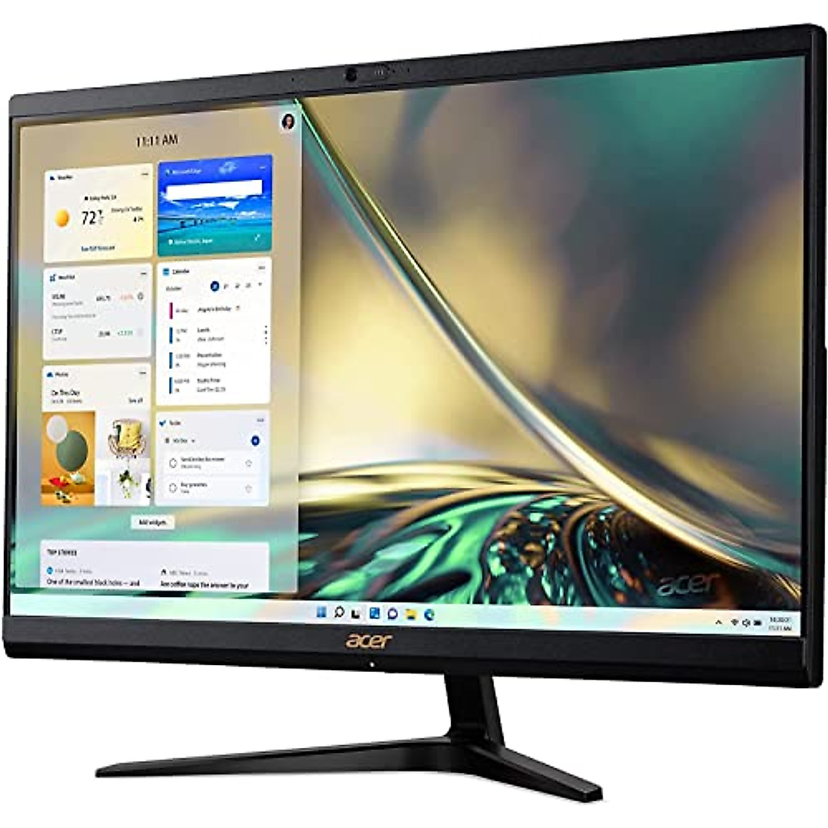 acer 2022 23.8" FHD IPS All-in-One AIO Desktop PC Intel 6-Core i3-1215U UHD Graphics 32GB DDR4 RAM 2TB SSD WiFi AX BT RJ45 USB-C Webcam HDMI Windows 11 Pro Wireless KB and Mouse w/RE USB