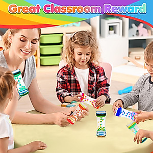 Liquid Timer - Sensory Toy for Relaxation, Liquid Motion Bubbler Timer with Floating Color Lava Lamp, 3-Pack Incredibly Effective Calming Stress Relief Hourglass Toy for Kids & Adults, Autism & ADHD