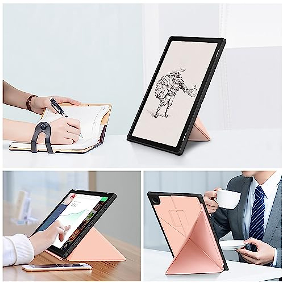 Stand Tablet Cover Compatible with Samsung Galaxy Tab A8 2021 SM-X200 Tablet Case,Slim Stand PC Hard Back Shell Protective Smart Cover Case,Multi-Viewing Angles Folio Case Cover Auto Sleep/Wake ( Colo