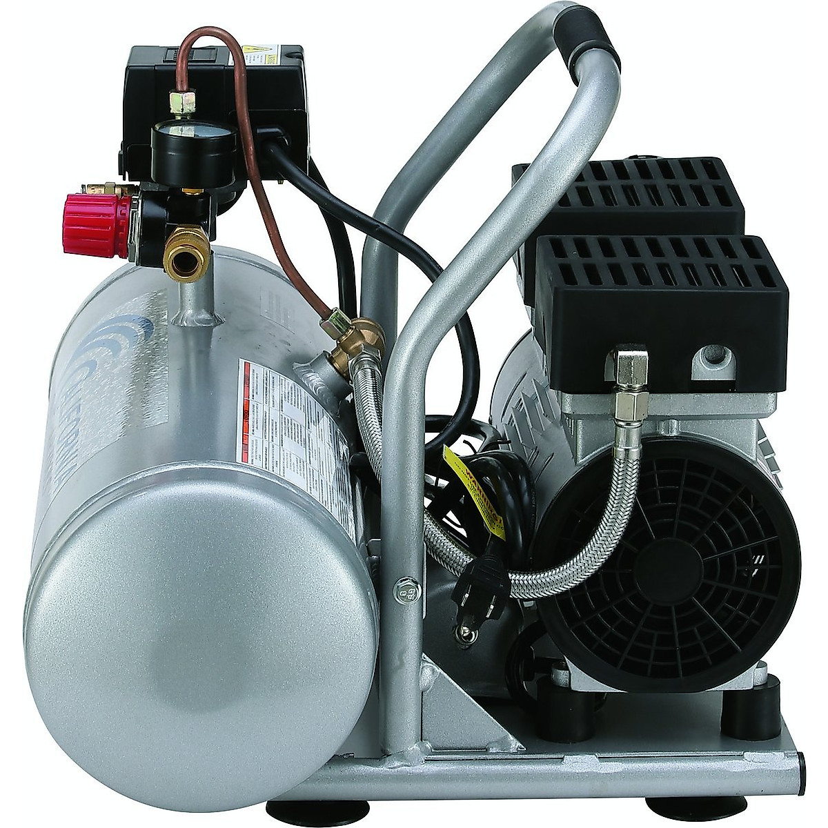 California Air Tools 2010A Ultra Quiet and Oil-Free 1.0 HP 2.0-Gallon Aluminum Tank Air Compressor,Silver