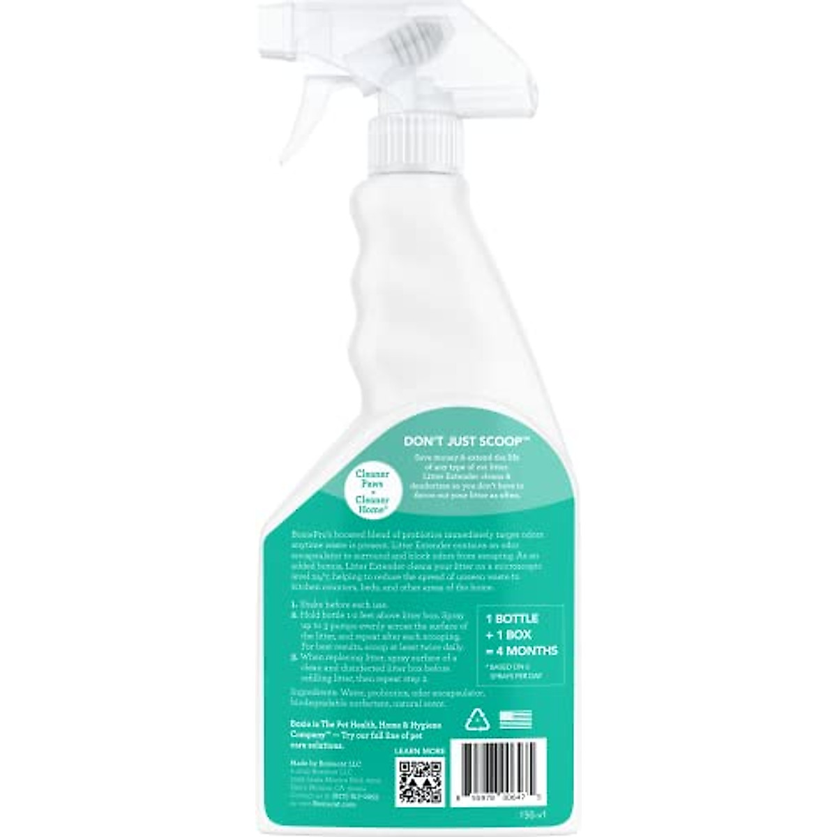 BoxiePro Scoop & Spray Litter Extender – Gently Scented- 24 oz- Probiotic Formula- Cleans and Extends The Life of Your Litter -Best Litter Box Odor Eliminator & Deodorizer