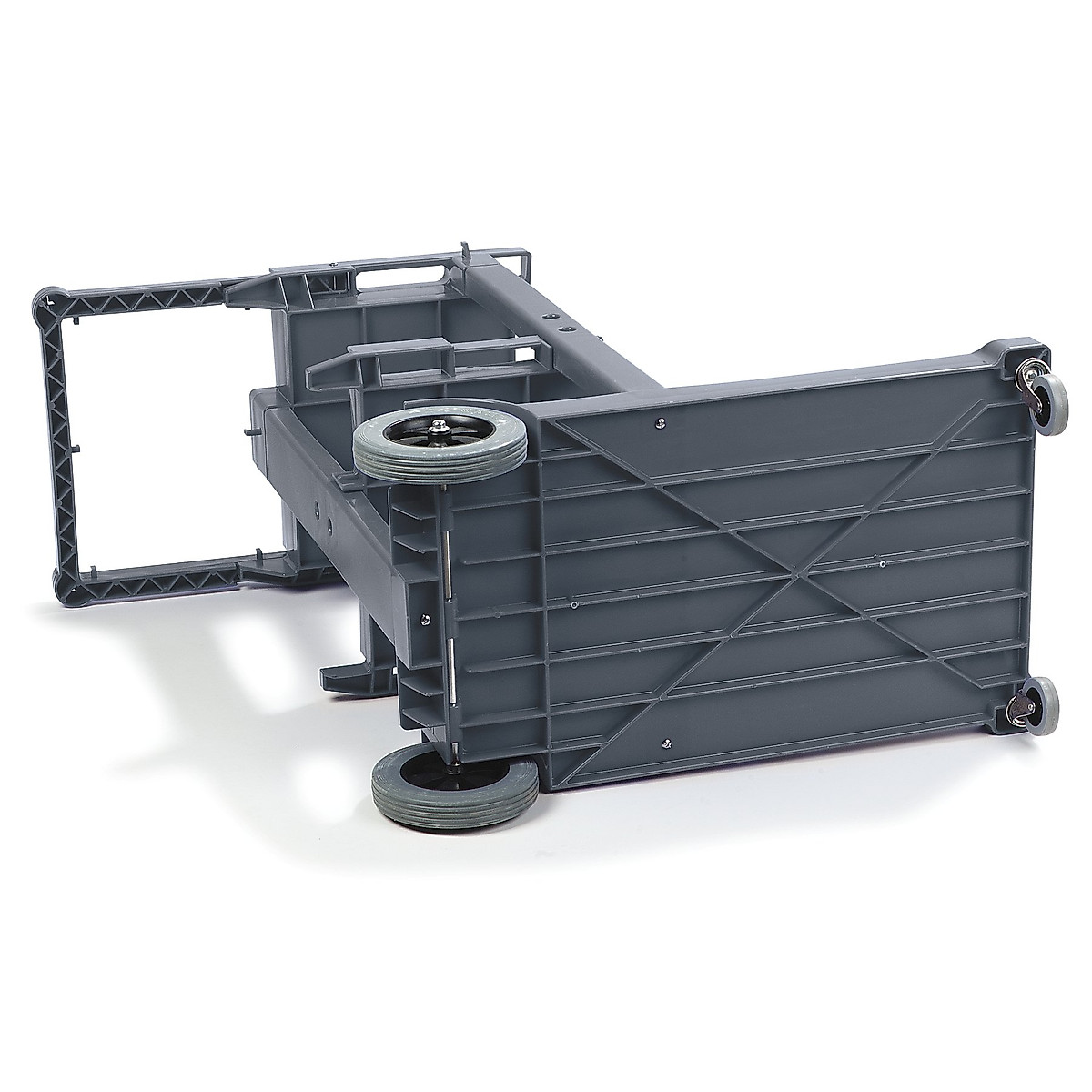 Carlisle FoodService Products Plastic Short Platform Janitorial Cart, 300 lbs Capacity, 45" x 19" x 39", Gray