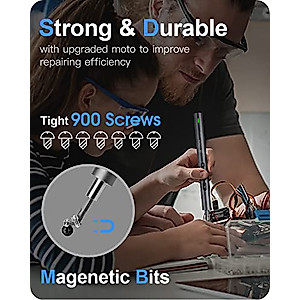 Kingsdun Mini Electric Screwdriver, 51 in 1 Cordless Precision Power Screwdriver Set with 48 Magnetic Bits, Rechargeable Repair Tool Kit with LED Lights for Phones Camera Watch Conputers Laptops Toys