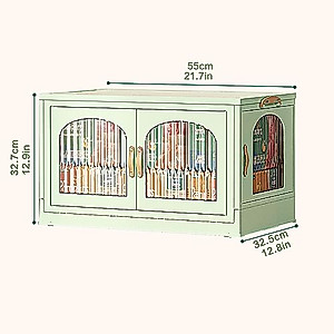 YARWAYER Storage Bins with Lids-Folding Storage Box with Doors,Plastic Storage Bins,Collapsible Storage Containers,Closet Organizers and Storage,1 Tier 15.4 Gal