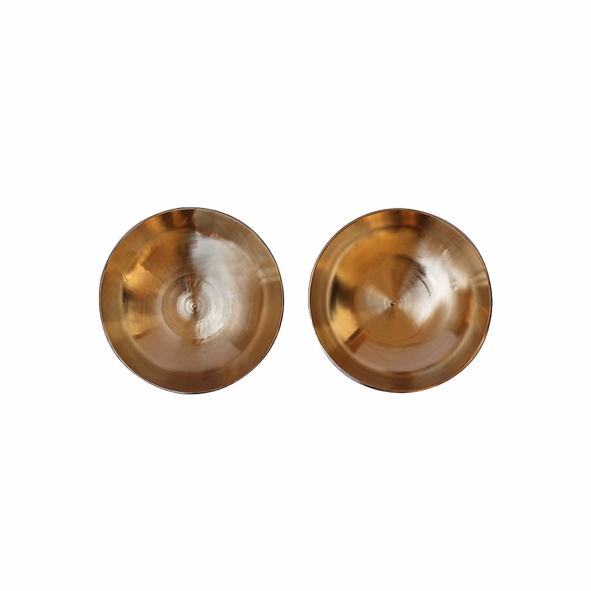 De Kulture Handmade Ayurveda Pure Kansa Bronze Bowl, Serving & Nut Bowl, SET OF 2 (3.5 x 1 (DH) Inches)