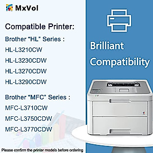 MxVol Compatible Brother DR223CL DR-223CL DR223 Drum Unit Replacement for Brother HL-L3290CDW MFC-L3710CW MFC-L3750CDW HL-L3210CW MFC-L3770CDW HL-L3230CDW HL-L3270CDW Printer, 4-Pack (NO Toner)