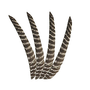 SHARROW 30pcs Archery Full Length Turkey Feathers Arrow Fletches Fletching Rrght Wings for Hunting Shooting (Snow spot Feather)