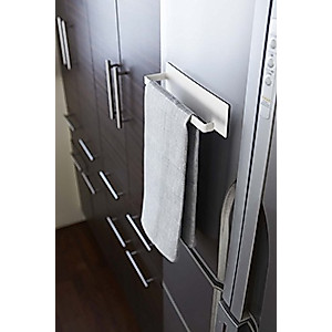 Yamazaki KT-PL AK WH Plate Magnetic Paper Towel Holder, 約W6×D5.5×H24.5cm, White