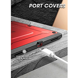 SUPCASE for iPad Air 5th Generation Case/iPad Air 4th Generation Case with Pencil Holder (Unicorn Beetle Pro), [Built-in Screen Protector & Stand] Rugged Case for iPad Air 5/4 10.9 Inch, Ruddy