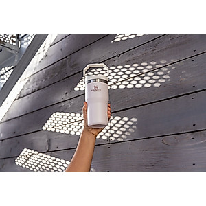 Stanley IceFlow Stainless Steel Tumbler with Straw - Vacuum Insulated Water Bottle for Home, Office or Car Reusable Cup Leak Resistant Flip Cold 12 Hours Iced 2 Days (Rose Quartz)