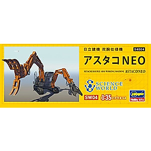 Hasegawa HSW04 1:35 Scale Hitachi Double Arm Construction Machine Astaco Neo Plastic Model