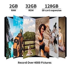 Tablet 10 Inch, Android 10.0 Tablets, Quad-Core 2GB RAM 32GB ROM, Expand Storage 128GB, 1280x800 IPS HD Touchscreen Display, 6000mAh Battery, Dual Cameras, WiFi Bluetooth Google Gaming Tablets(Black)