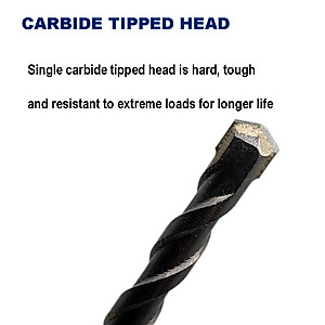 3/16-Inch Carbide-Tipped SDS-Plus Rotary Hammer Drill Bit for Concrete, Brick, Stone, Pack of 6