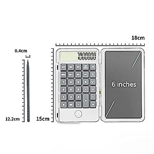 6.5 Inch 2 in 1 Rechargeable Calculator Writing Tablet Smart Drawing Tablet Graphic Handwriting Pad Board (Color : White, Size : Medium)