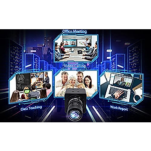 1080P USB Camera with Microphone Manual Zoom 5-50mm Webcam Variable Focus PC Camera H.264 Mini UVC USB2.0 USB with Camera for Computer Audio Video Close-up Camera Zoomable Web Camera