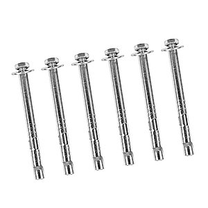 VILLCASE 6 Pcs Bolt Concrete Anchors Brick Anchors Stainless Steel Screws Ground Screw Sleeve Expansion Screw Hex Nut Sleeve Anchor Expansion Sleeve Fixing Anchors Carriage Hex Nuts Bracket