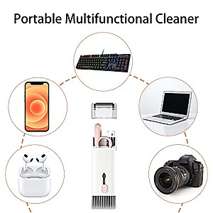 7 in 1 Electronic Cleaner kit - Keyboard Cleaner, Keyboard Cleaning Kit, Laptop Cleaner with Brush, Electronic Cleaner for Airpods pro/Laptop/Phone/Computer/Screen (Give Away a Flannel Cloth) Pink