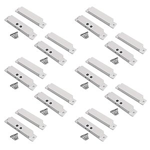 10 Sets Pack of Wired Surface Mounted Alarm Magnetic Contacts Door Window Reed Switch Sensor with Double Side Tape