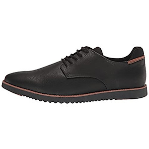 Dr. Scholl's Men's Sync Plain Toe Dress Casual Oxford, Black/Black Smooth, 13 US