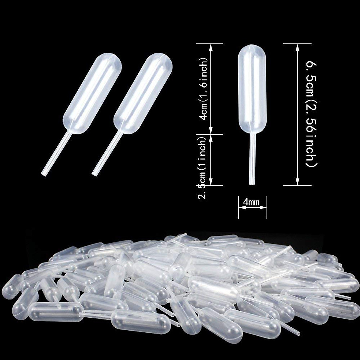 350pcs 4ml Plastic Pipettes Squeeze Transfer Pipettes Suitable for Chocolate, Cupcakes, Strawberries
