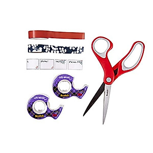 Scotch Gift Wrapping Pack, Includes Gift-Wrap tape, Multi-Purpose Scissors, Expressions Washi Tape, Makes your gifts look great (GiftPack-HOL20)