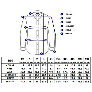 Gollnwe Men's Tuxedo Shirt Wing Collar French Cuffs with Cufflinks and Bow Tie Black L