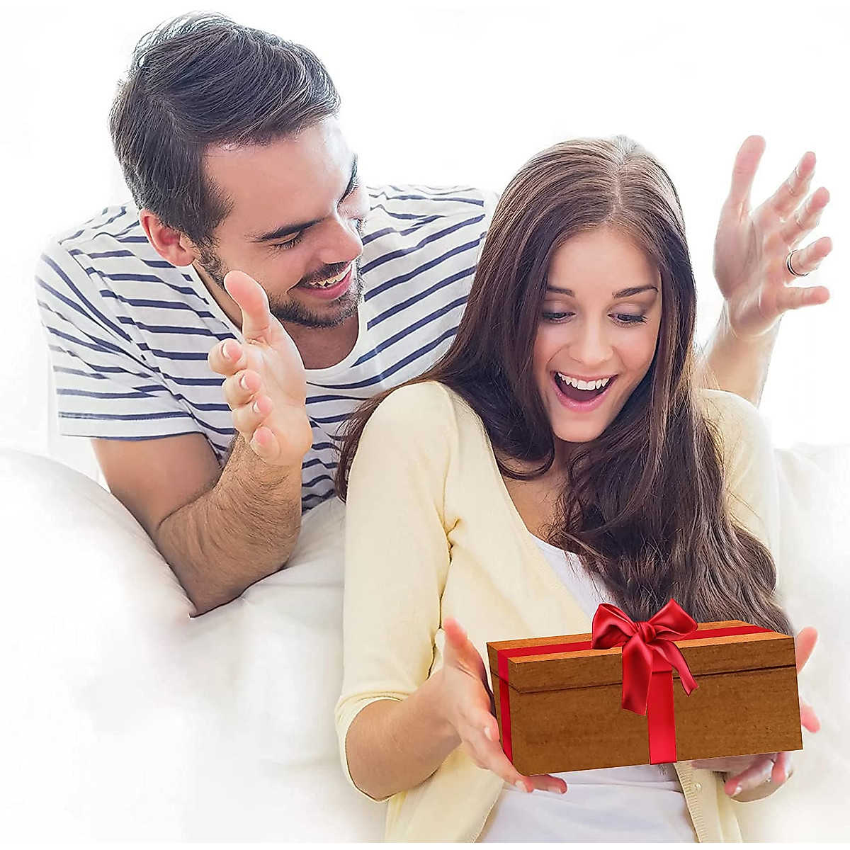 Aovila Premium Crystals and Healing Stones Gift Set in Wooden Box - Chakra Stones Healing Crystals Set for Beginners, Natural Healing Crystals and Stones - Valentines Day Crystal Gifts for Her Women