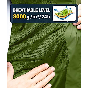 SWISSWELL Rain Jacket Men Waterproof Windbreaker, Lightweight Hooded Raincoat for Daily Casual