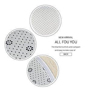 RUI＆TONG African American Afro King Art Deco Rug Boy Girls Bedroom Rug, Polyester Anti-Slip Rug Yoga Mat, Living Room Sofa Round Rug Diameter 24"