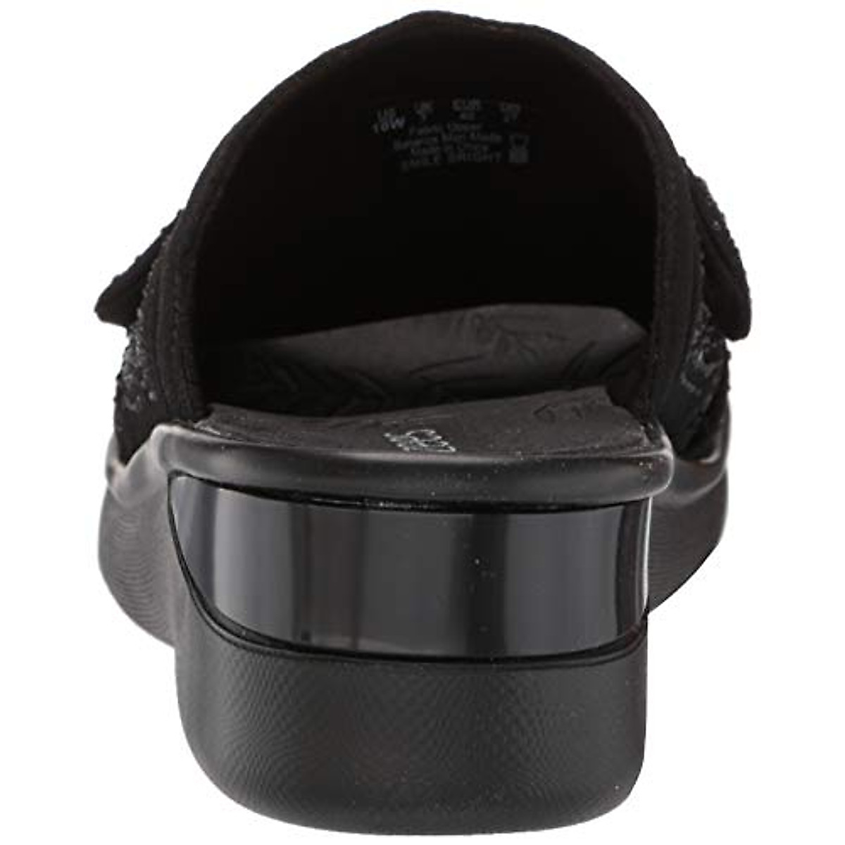 BZees womens Smile Bright Slide Sandal, Black Sparkle, 9.5 US