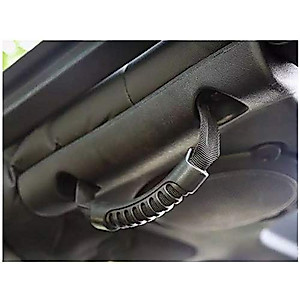 Rugged Ridge 13305.14 Grab Handle Kit, Rear, Black; 07-18 Jeep Wrangler JKU