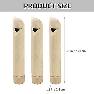 Zerodeko 3Pcs Wooden Whistle, Slide Whistle Toys for Kids Small Flute Music Instruments Sound Toys Early Educational Musical Toys Christmas Stocking Stuffers Gifts for Kids Children Toddler (Wood)