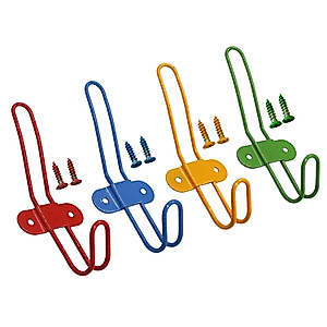 Zagxuade Children Wall Coat Hooks, Kids Colorful Wall Mounted Hooks Rack for Hanging Towels, Clothes, Coats, Hats, Umbrella, Backpacks in Bedroom and Living Room.