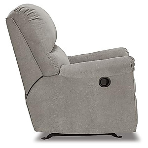 Signature Design by Ashley Miravel Casual Manual Rocker Recliner, Light Gray
