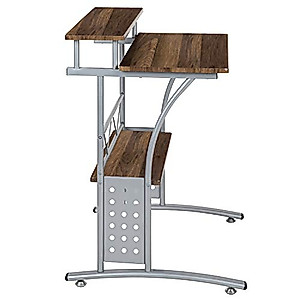 Flash Furniture Computer Desks, 28 Inch, Rustic Walnut