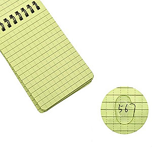 All-Weather Top-Spiral Notebook 3" x 5" Green Cover Waterproof Shower Aqua Notes Notepad Notebook(5 Pack)1
