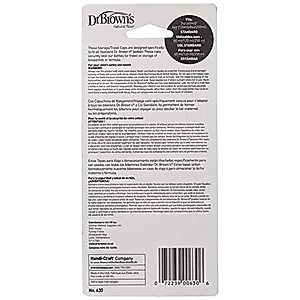 Dr. Brown's Natural Flow Standard Storage Travel Caps Replacement, 6 Pack