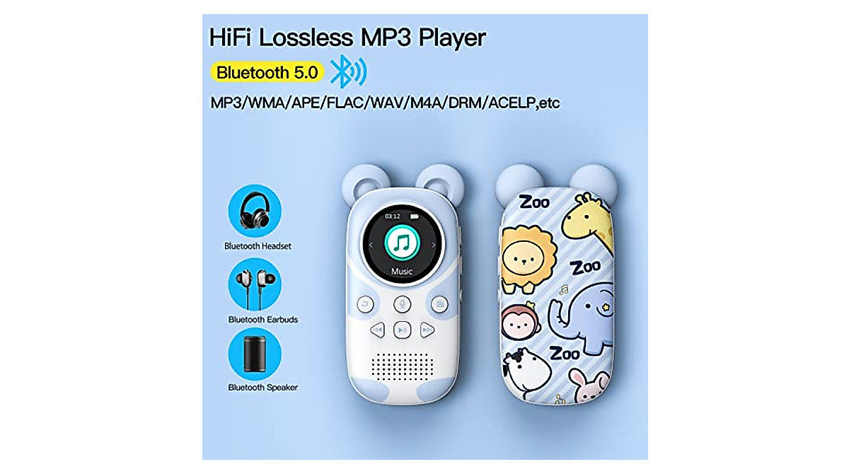 RUIZU Bluetooth MP3 Player for Kids | Safe, Fun & Portable Music Device