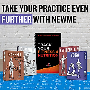 NewMe Fitness Yoga Pose Workout Cards, Instructional Fitness Deck for Women & Men, Beginner Fitness Guide to Training Exercises at Home or Gym